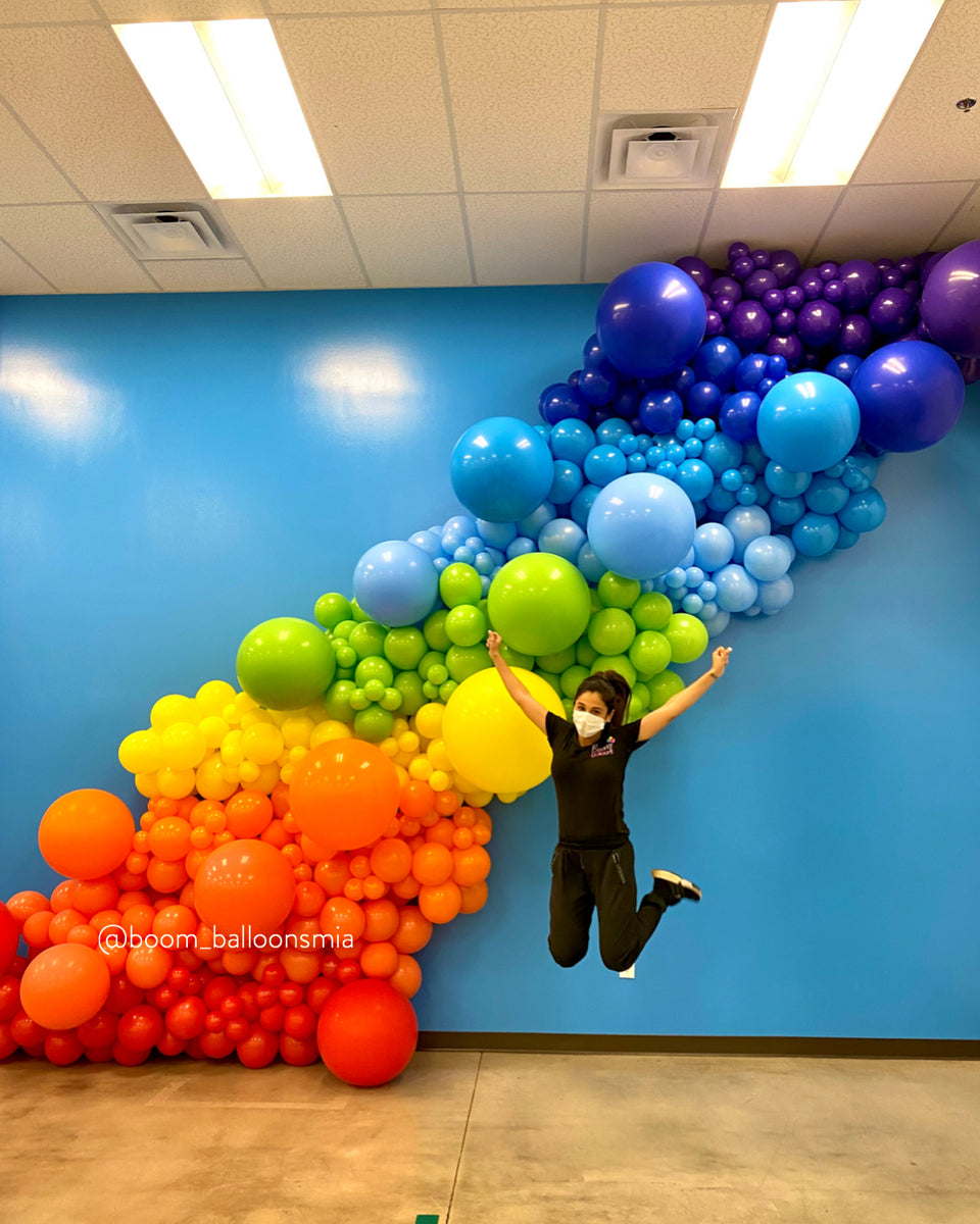 Rainbow Waterfall Wall – Boom Balloons